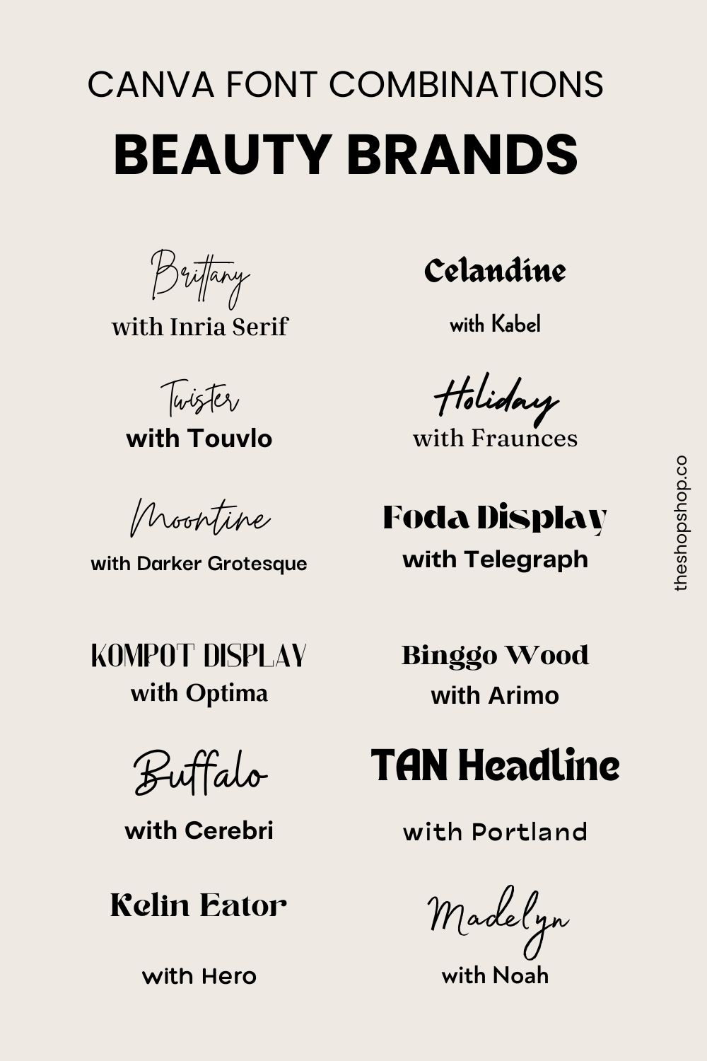 24 Canva Fonts for Beauty Brands - Lynchburg Marketing Agency ...